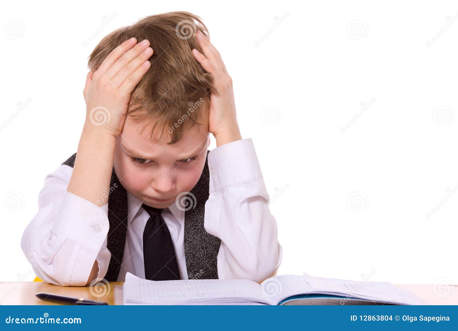 Getting tested stock photo. Image of homework, reading - 12863804