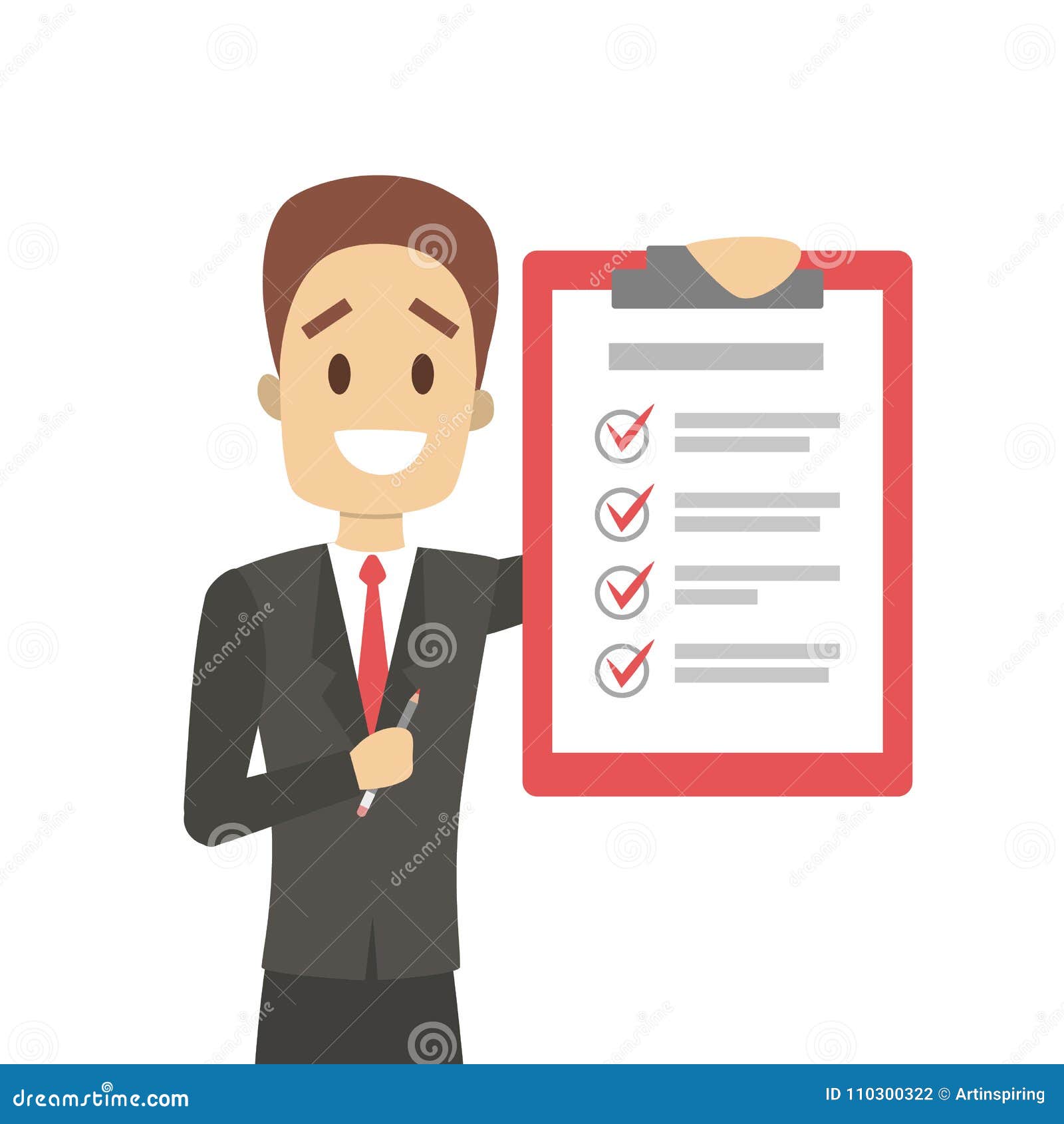 Getting things done. stock vector. Illustration of task - 110300322
