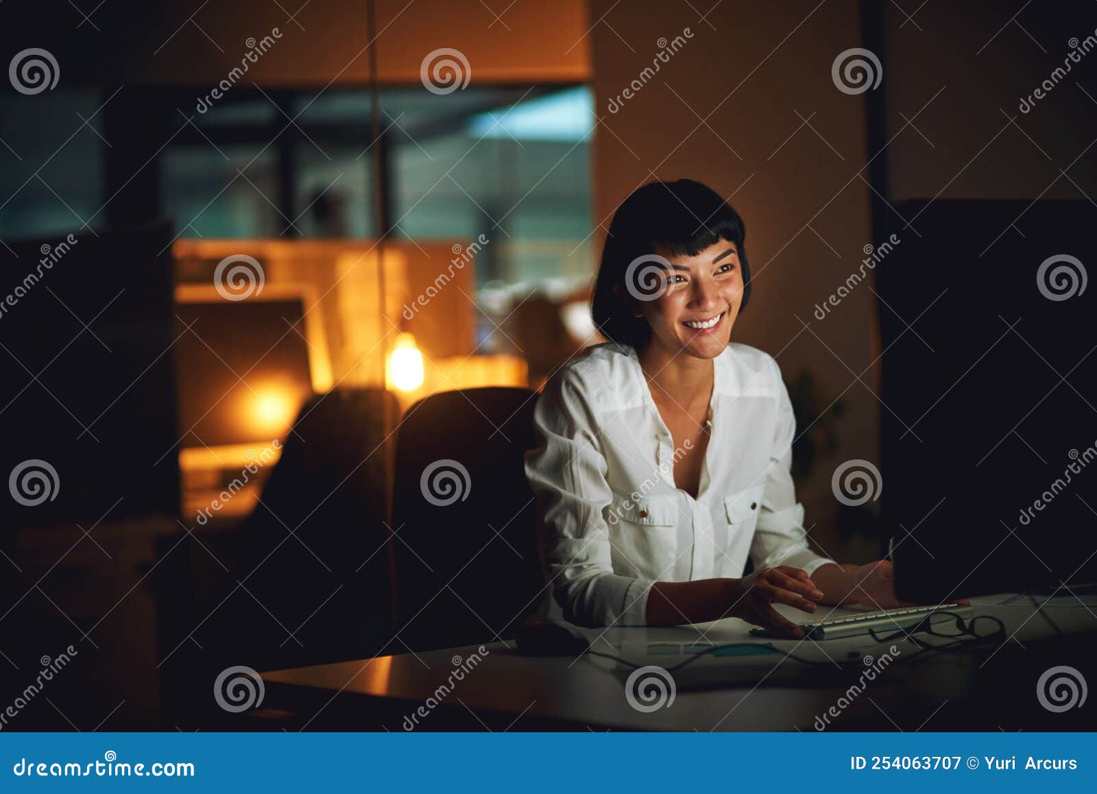 Getting Things Done Sure Feels Good. a Young Businesswoman Using a ...