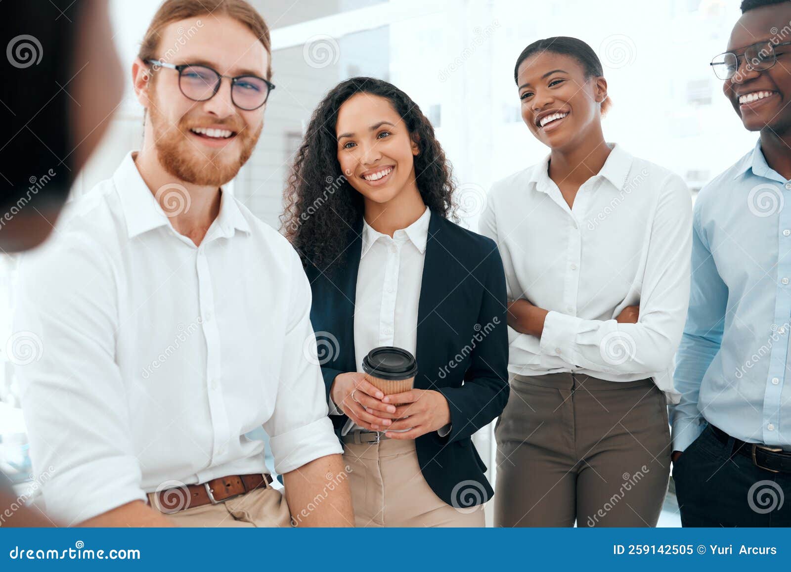 Getting To Know Each Other. a Group of Businesspeople Standing in an ...