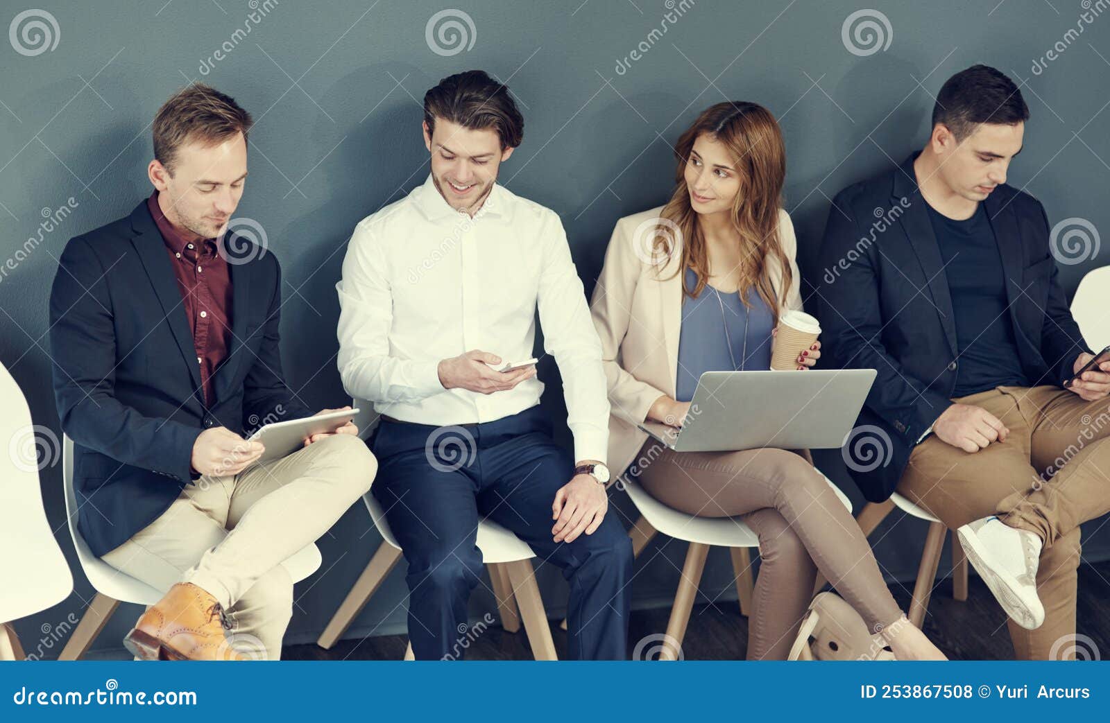 Getting To Know Our Potential Colleagues. a Group of Businesspeople ...