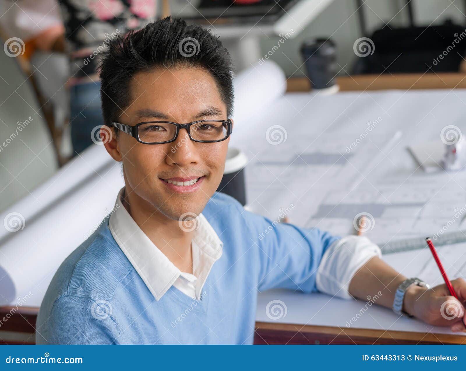 Getting Your House Plan Ready Stock Image - Image of person ...