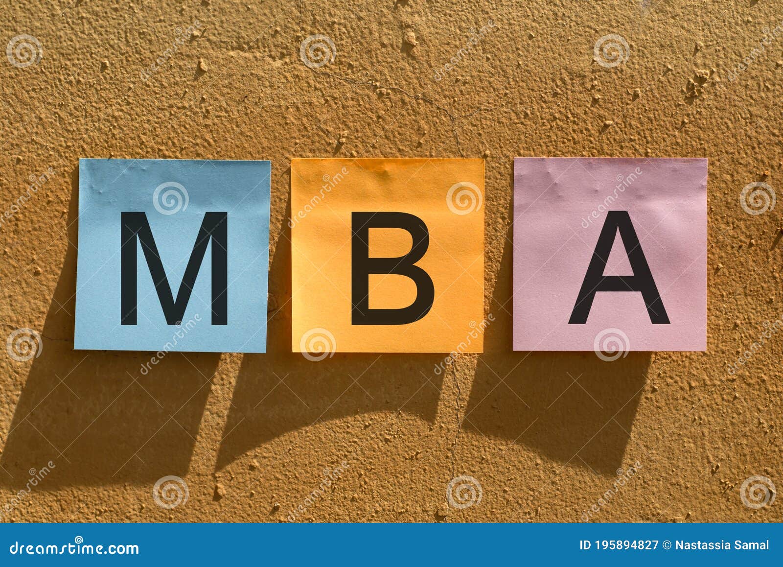 Getting Your MBA, Close-up of Colorful Stickers with MBA Text Stock ...