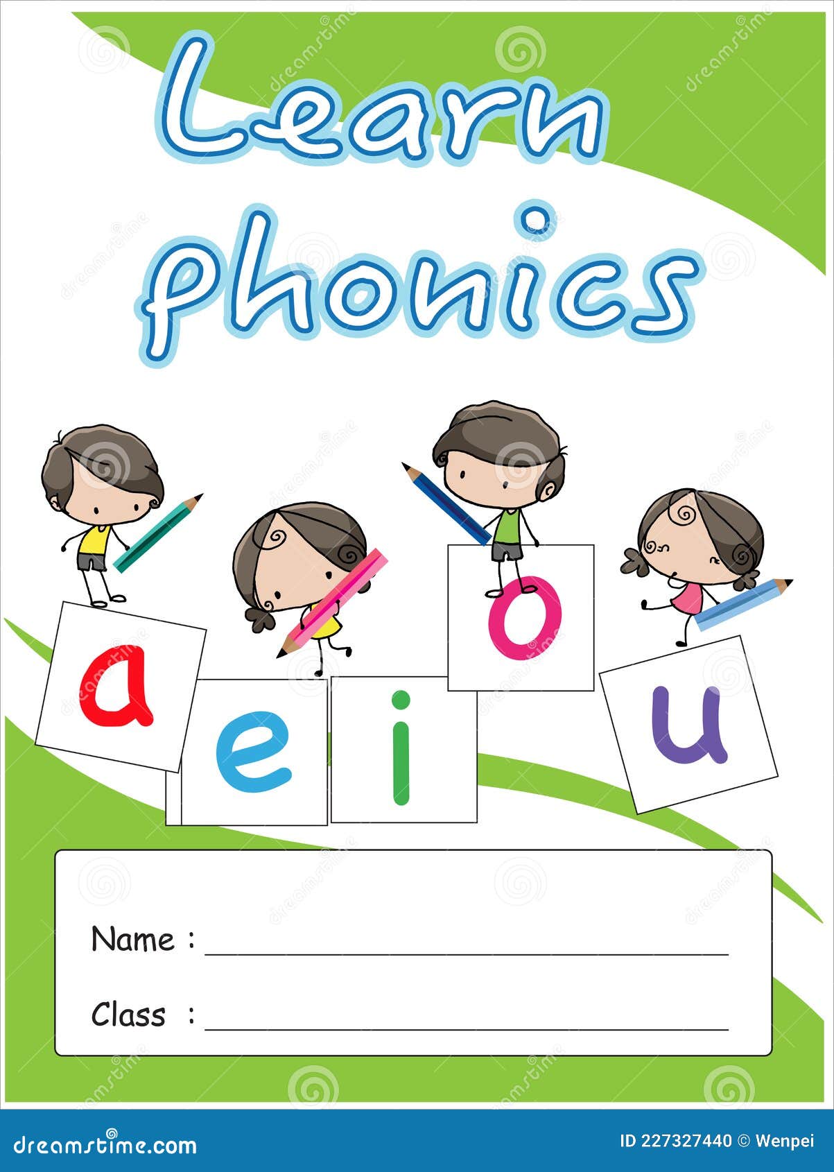 Education Book Cover Design Kids Stock Illustration - Illustration of ...