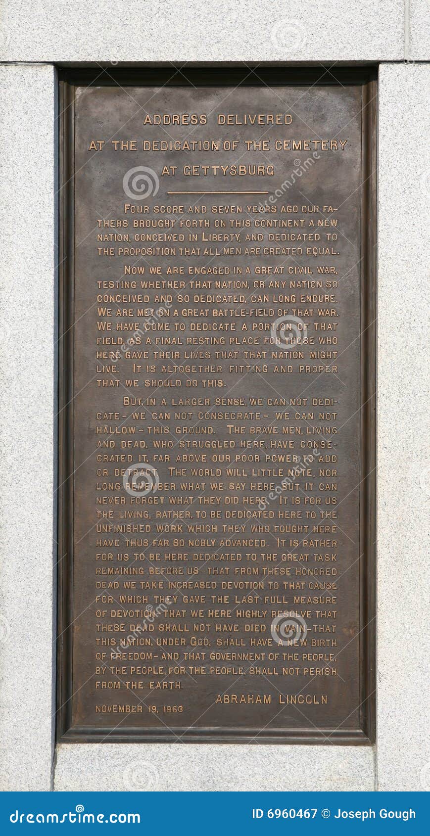 Gettysburg Address Transcript Editorial Photography - Image of stone ...