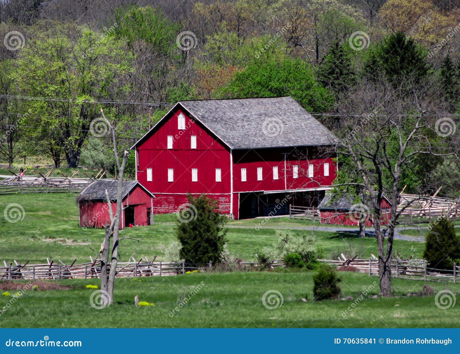 Gettysburg barn stock image. Image of monument, landscape - 70635841