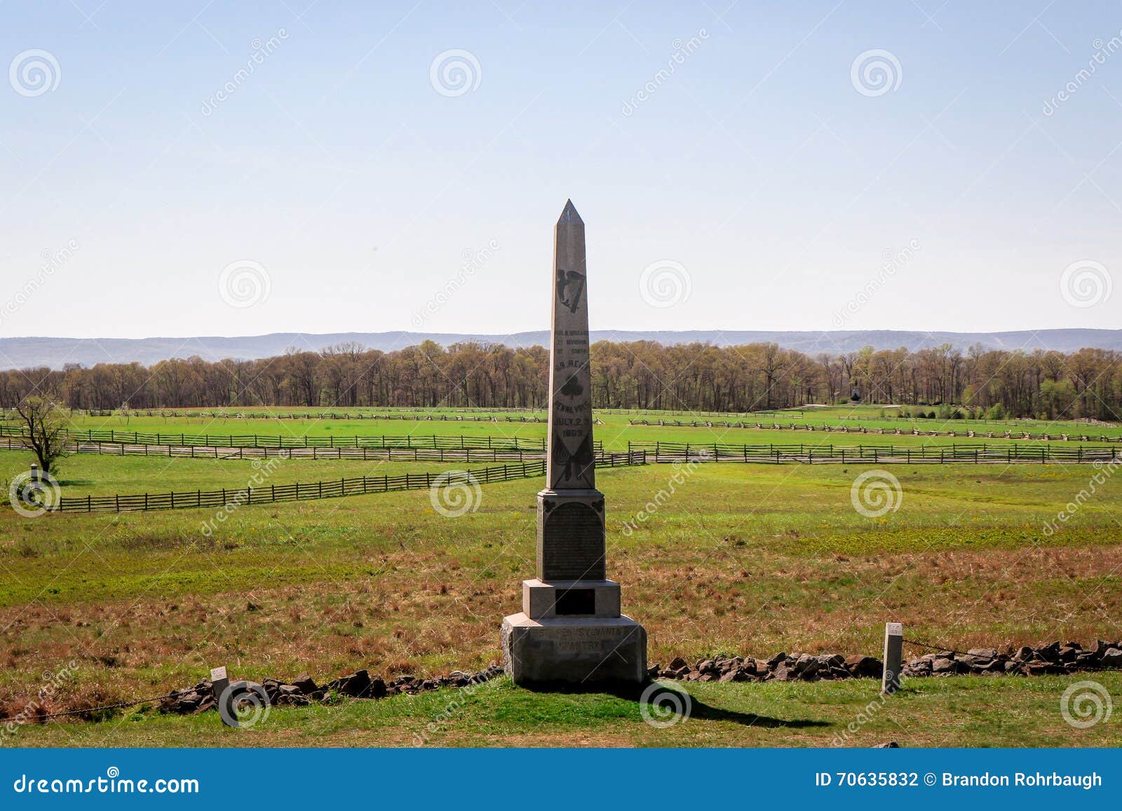 Gettysburg Monument stock photo. Image of round, barn - 70635832