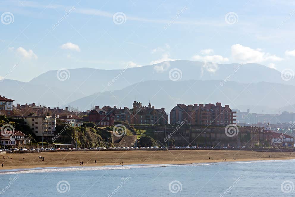Getxo beach stock photo. Image of building, basque, destination - 29429278