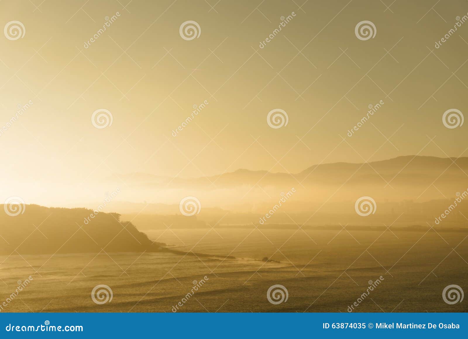 Getxo Beach in Misty Morning Stock Image - Image of brume, vasco: 63874035