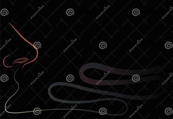 Geur het Snuiven Neus vector illustratie. Illustration of saffier ...