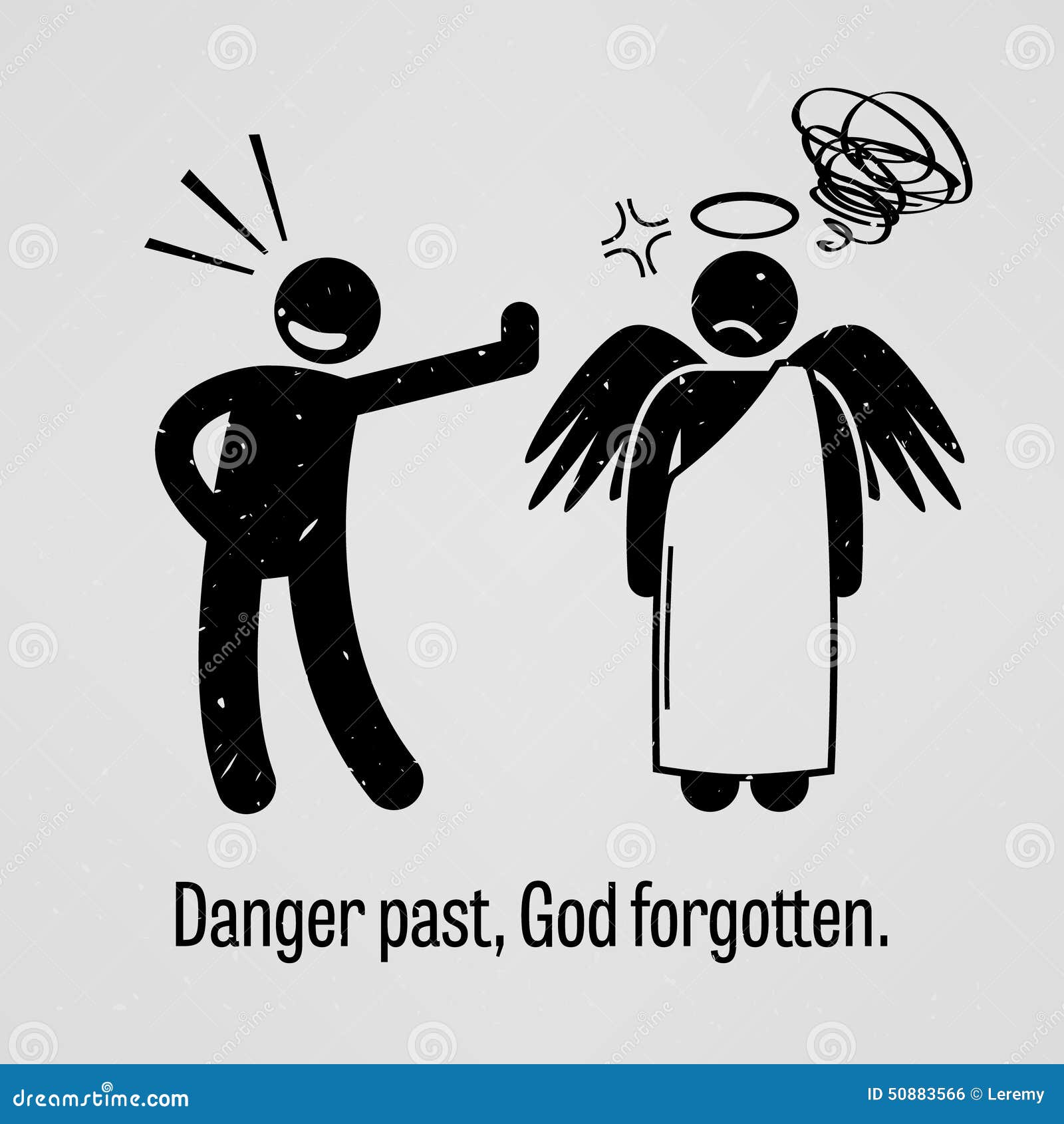 Gevaar Voorbij, Vergeten God Vector Illustratie - Illustration of ...