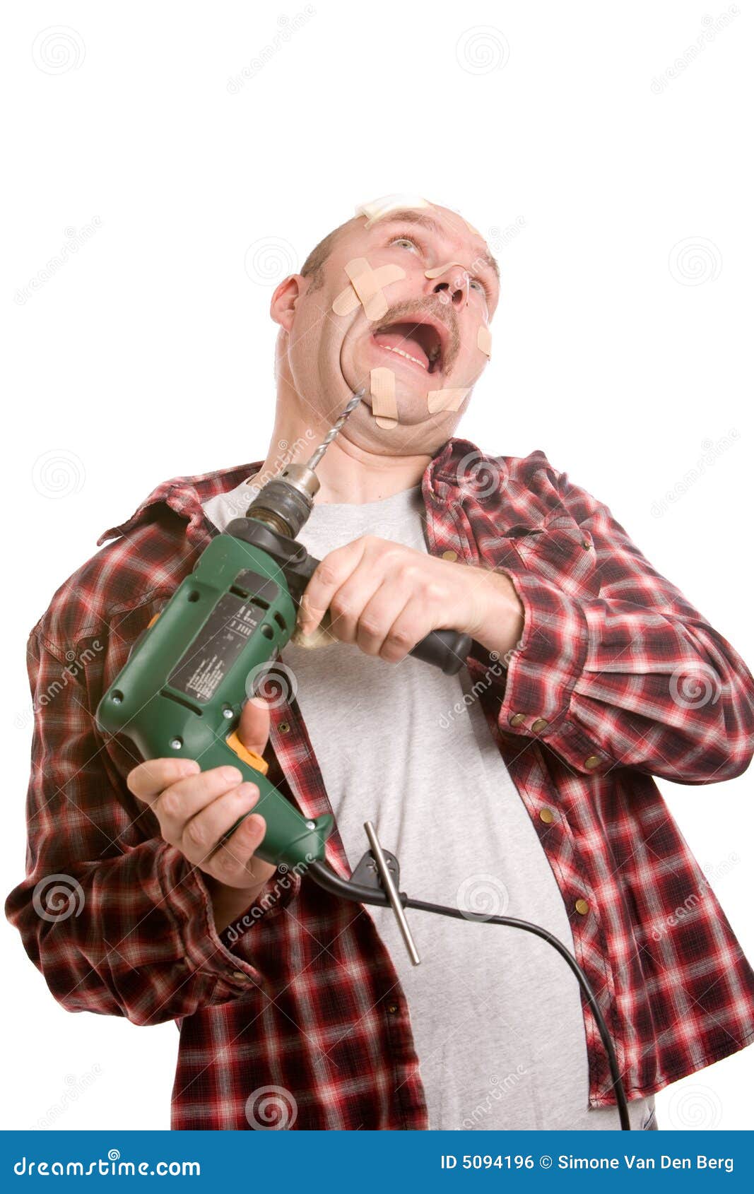 Gevaarlijke boormachine stock foto. Image of verwond, kaukasisch - 5094196