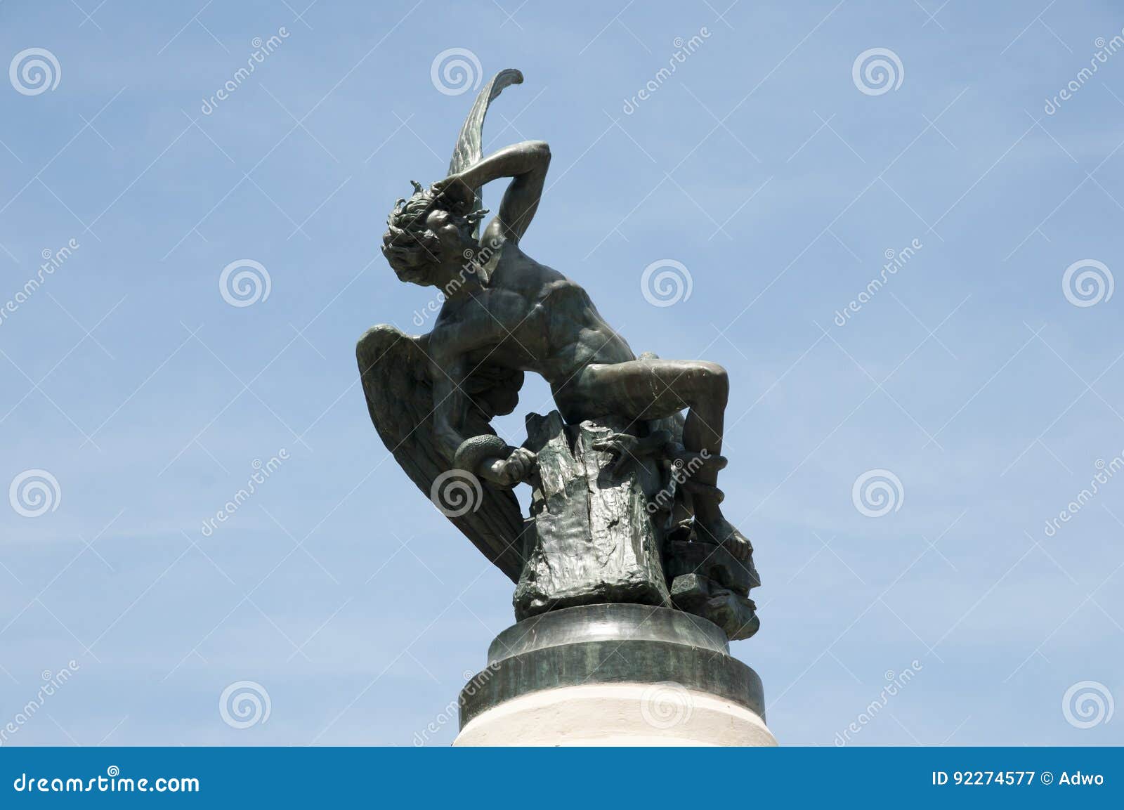 Gevallen Angel Statue - Madrid - Spanje Stock Afbeelding - Image of ...