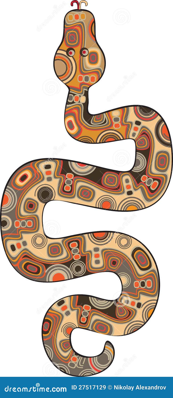 Gevlekte slang vector illustratie. Illustration of kruip - 27517129