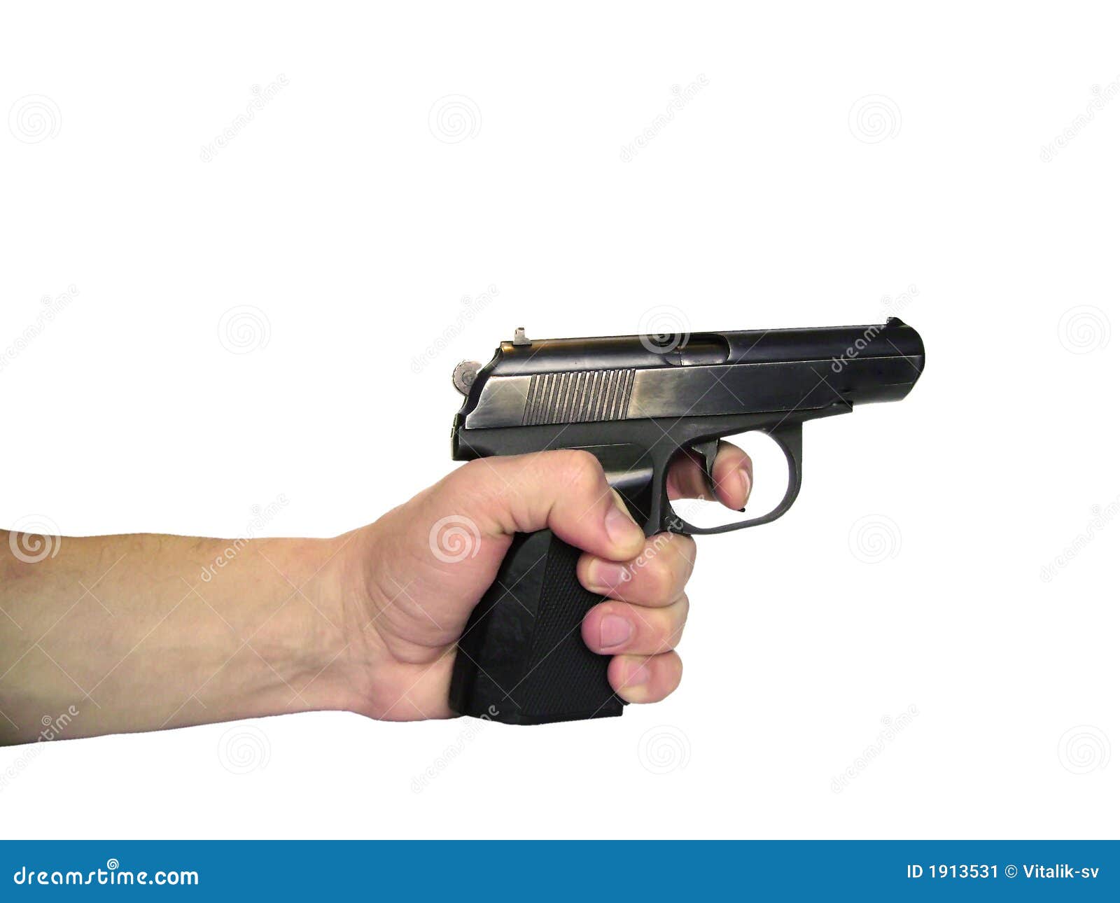 Gewehr in einer Hand stockbild. Bild von gefährlich, zielen - 1913531