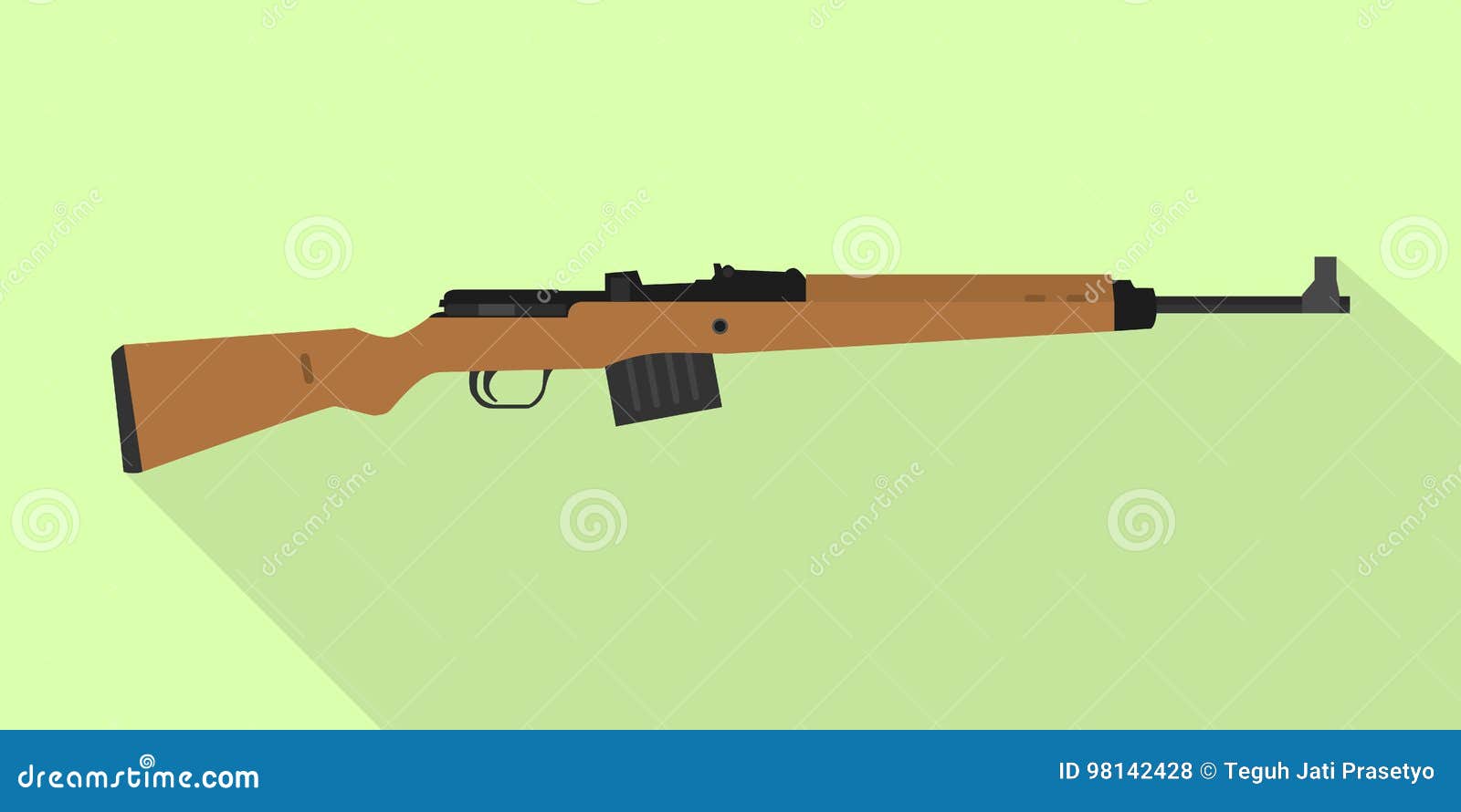 World War II Rifle With Bayonet Cartoon Vector | CartoonDealer.com ...