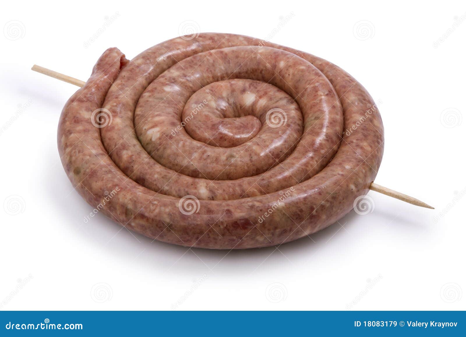 Gewundene Wurst Des Rohen Fleisches Stockbild - Bild von metzger ...