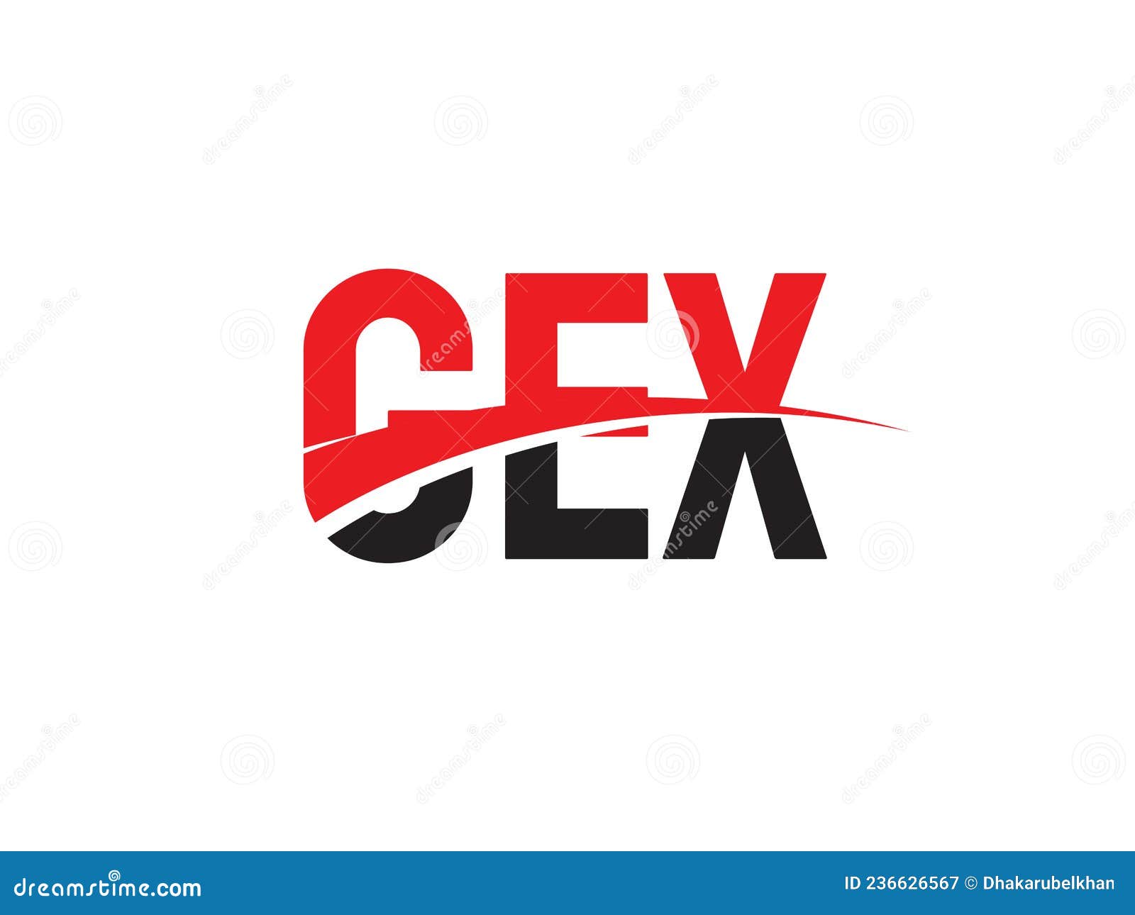GEX Letter Initial Logo Design Vector Illustration Stock Vector ...