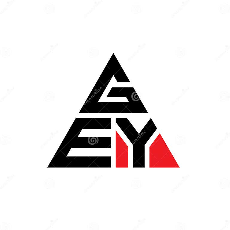 GEY Triangle Letter Logo Design with Triangle Shape. GEY Triangle Logo ...