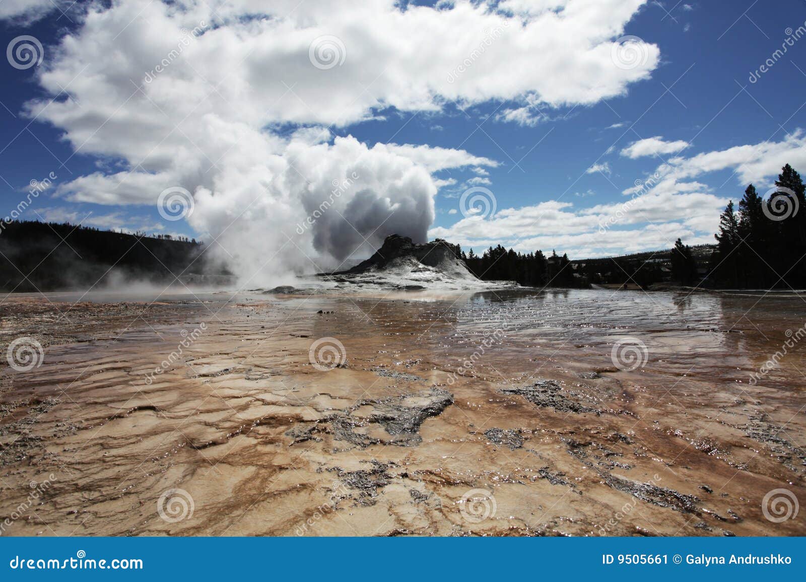 Geyser stock image. Image of mist, colorful, nature, time - 9505661