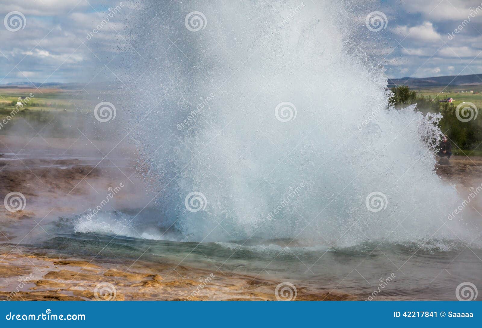 Geyser closeup stock image. Image of exploding, strokkur - 42217841