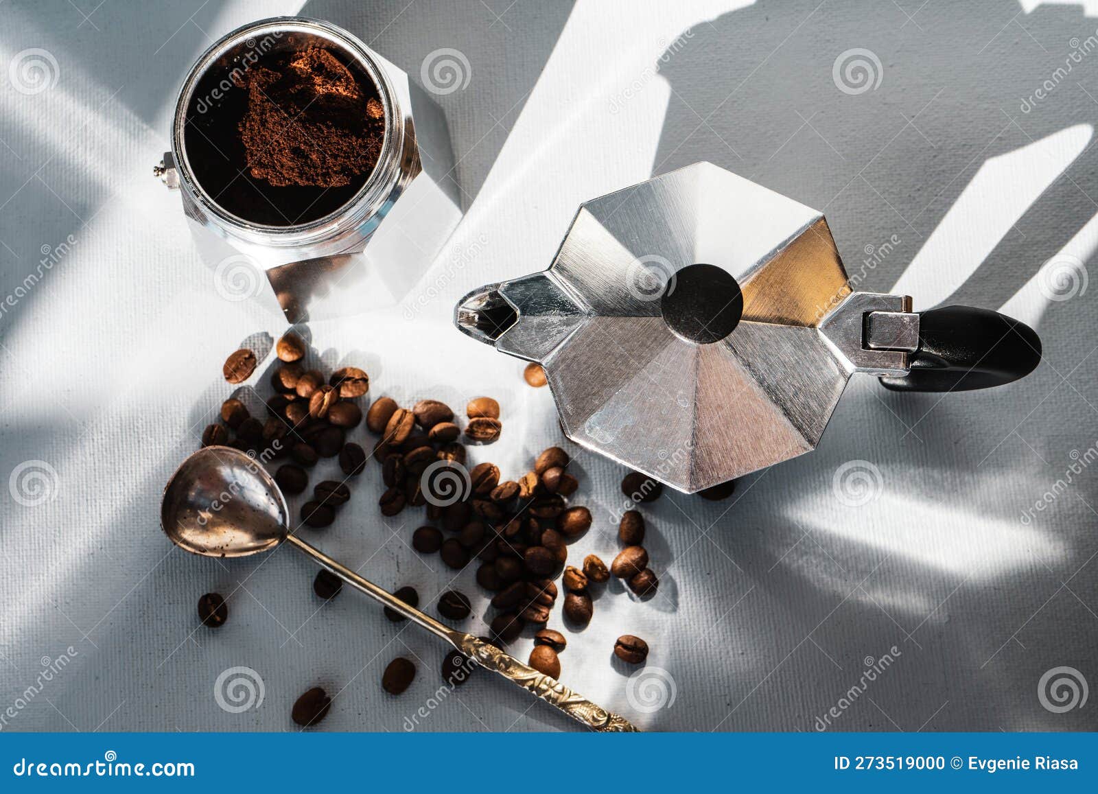 Geyser Coffee Maker. Silver Geyser Machine is a Device for the Kitchen ...