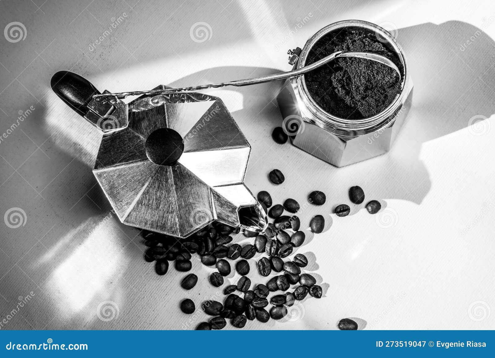 Geyser Coffee Maker. Silver Geyser Machine is a Device for the Kitchen ...