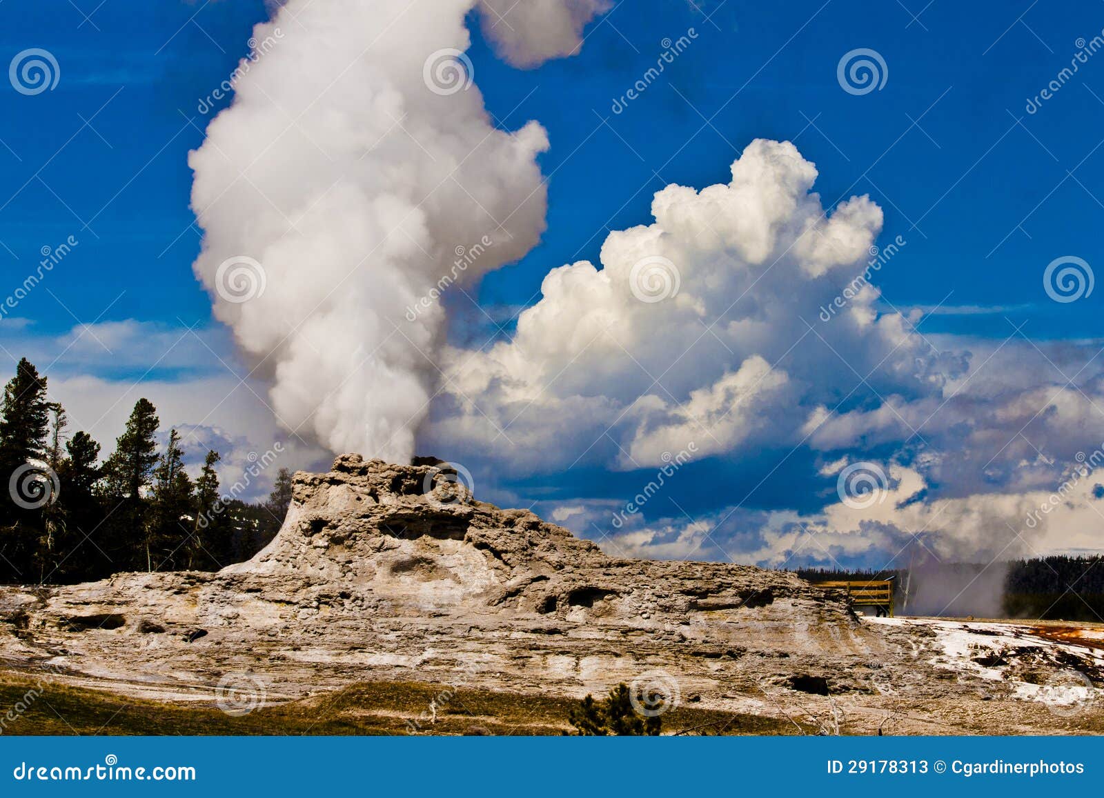 Geyser Emitting Hot Vapour and Water Stock Image - Image of wilderness ...