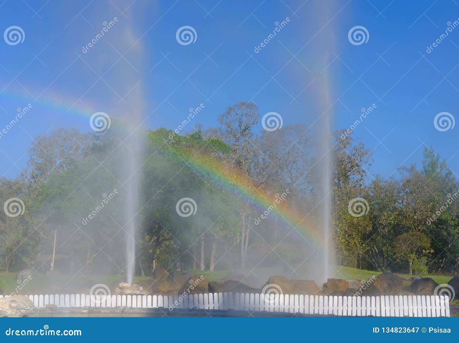 Geyser Eruption. Exploding Hot Spring Geothermal Water Stock Image ...