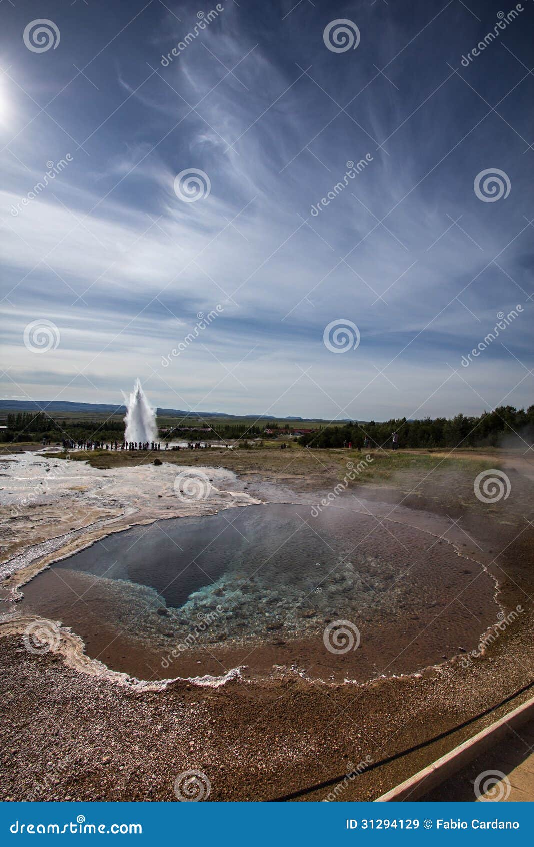 Geyser explosion stock image. Image of water, force, geothermal - 31294129