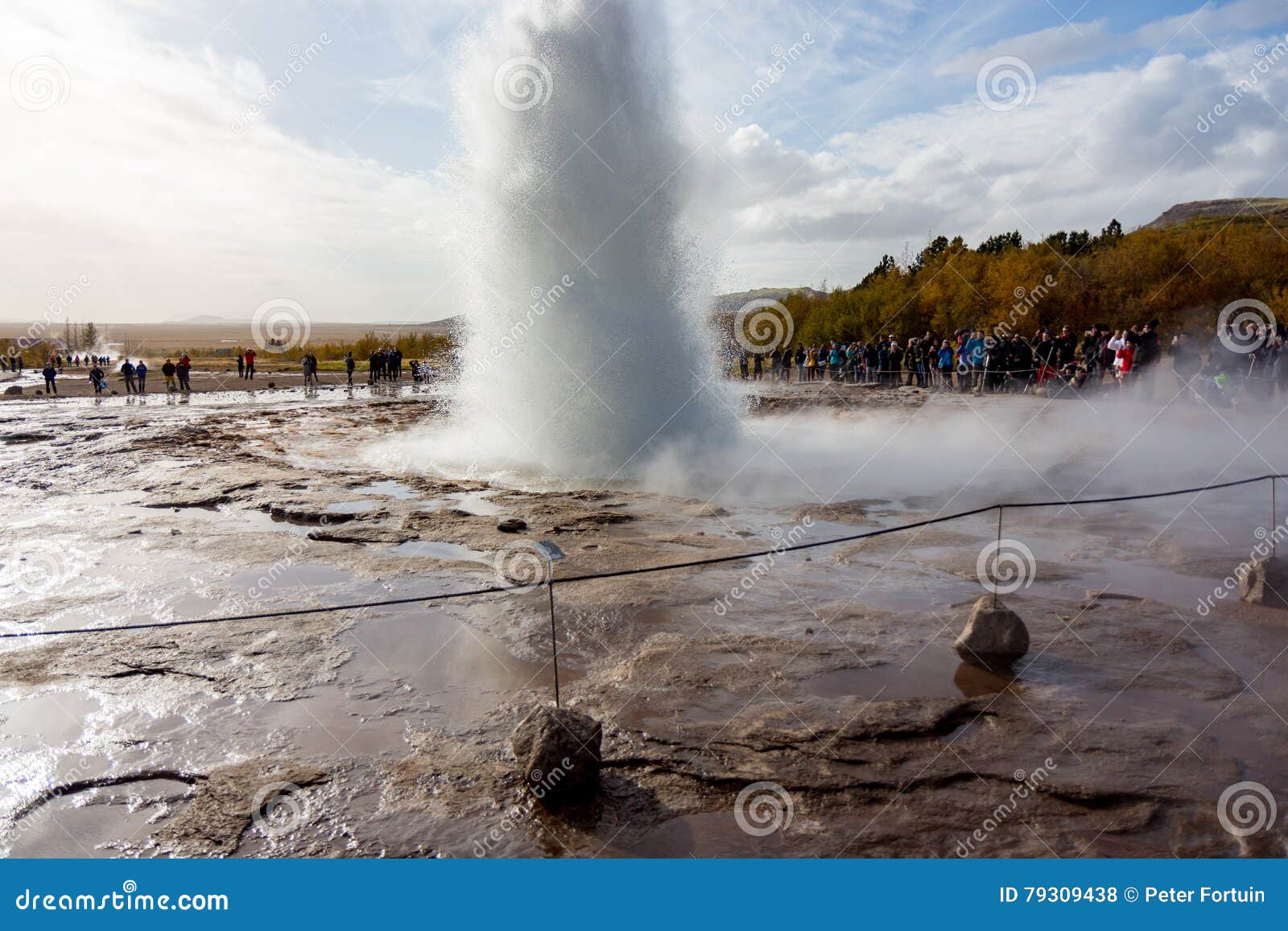 Geyser stock photo. Image of spectator, erupting, watch - 79309438