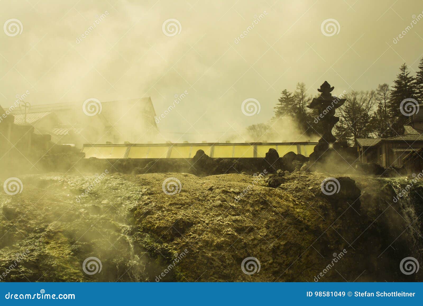 Geyser stock image. Image of boiled, park, japan, autumn - 98581049