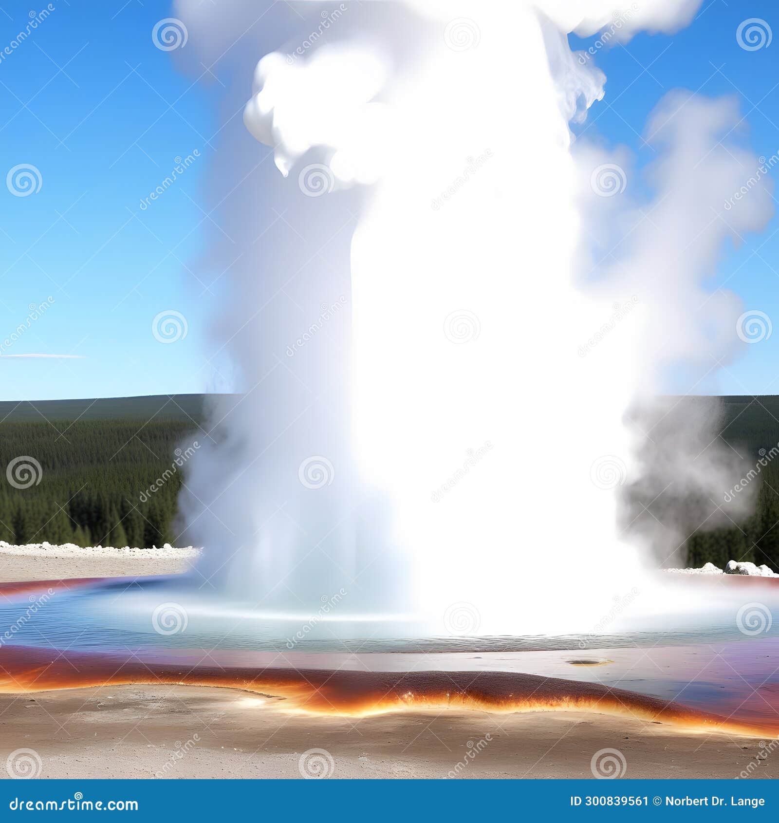 Geysers Explode, Ai-generatet Stock Illustration - Illustration of ...