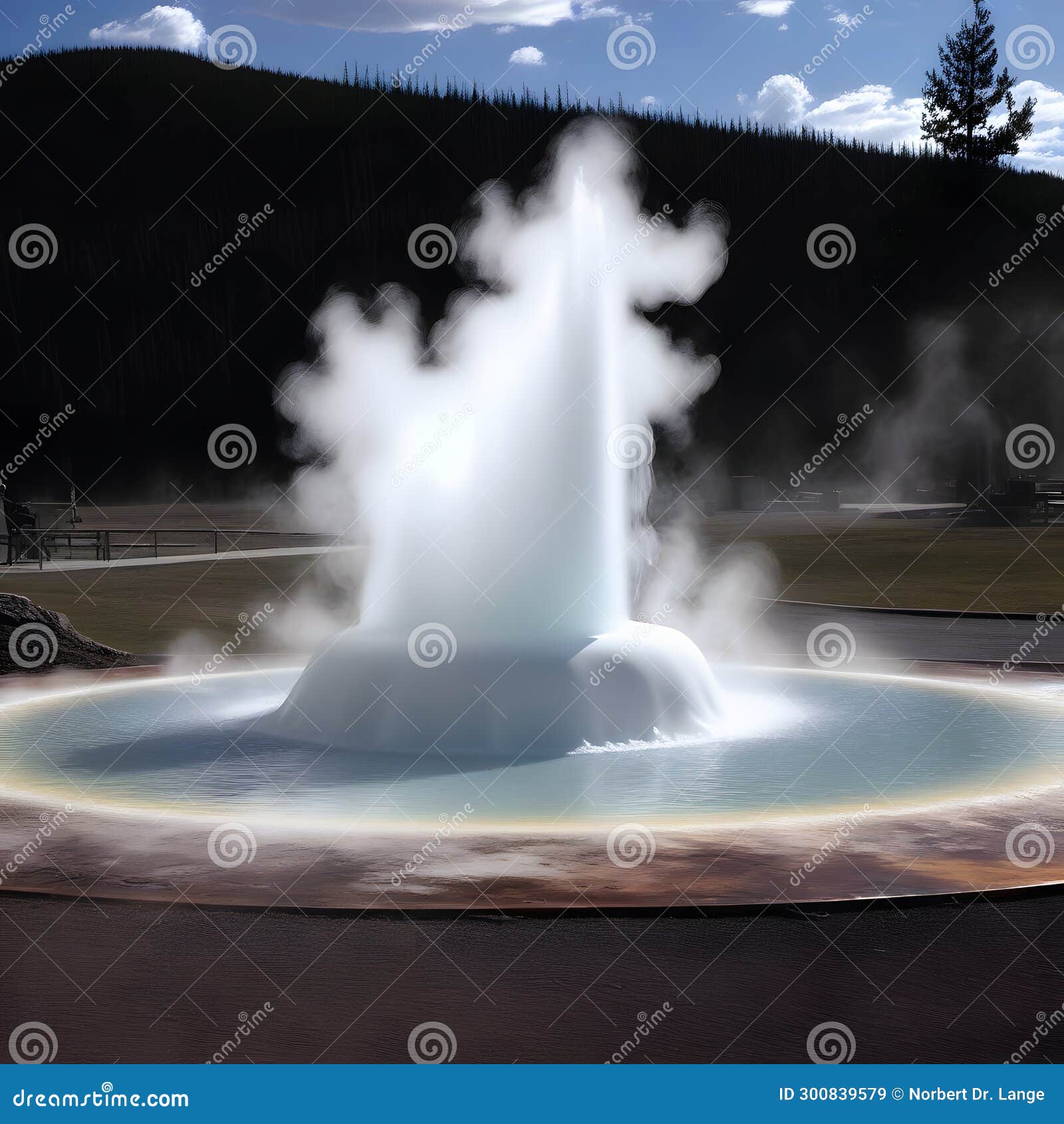 Geysers Explode, Ai-generatet Stock Illustration - Illustration of ...