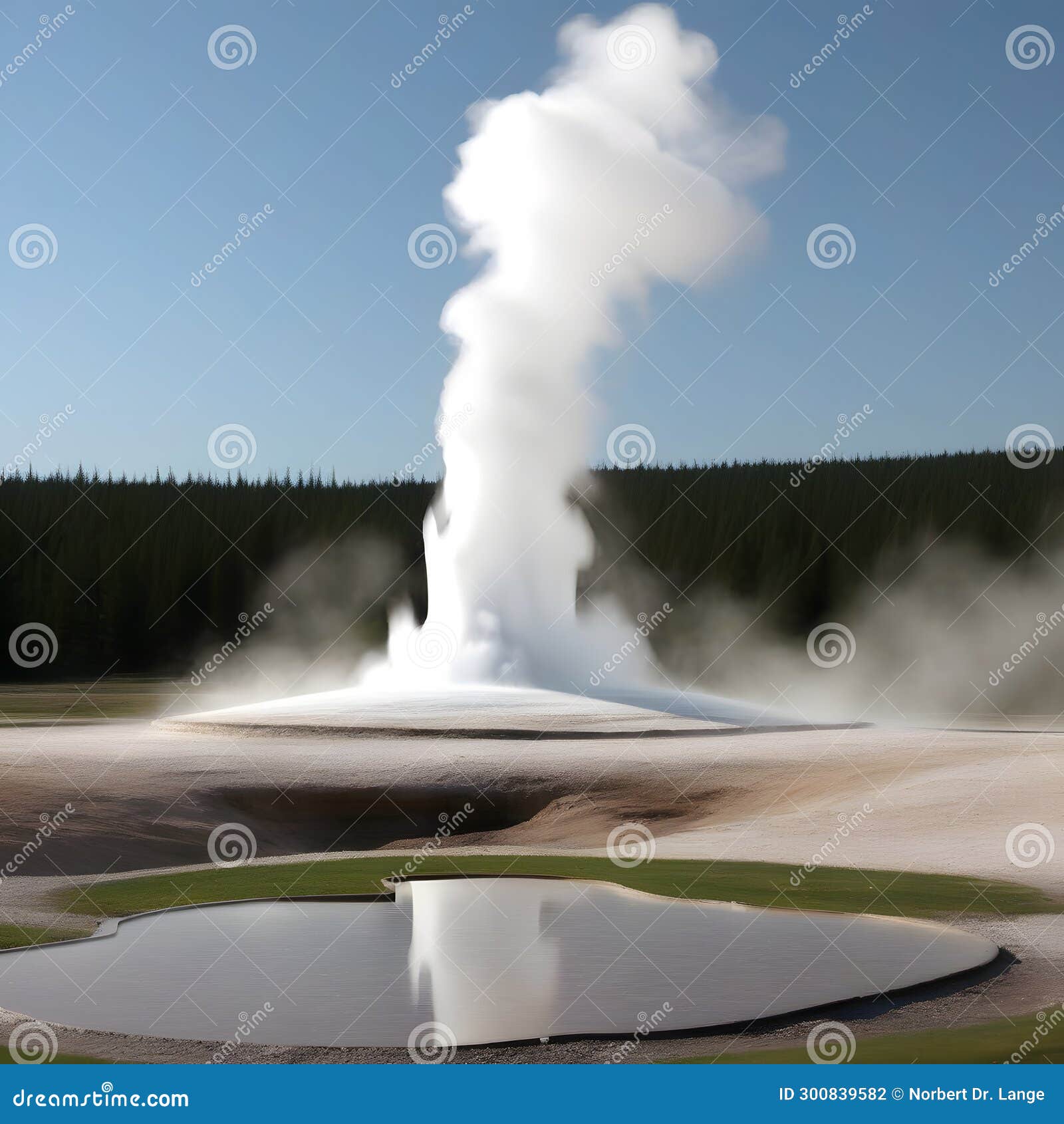 Geysers Explode, Ai-generatet Stock Illustration - Illustration of park ...
