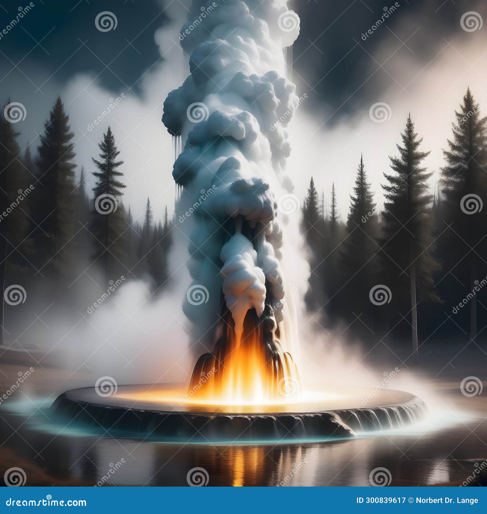 Geysers Explode, Ai-generatet Stock Illustration - Illustration of ...