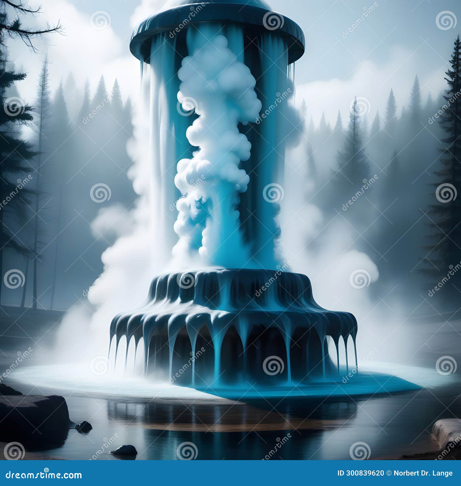 Geysers Explode, Ai-generatet Stock Illustration - Illustration of ...
