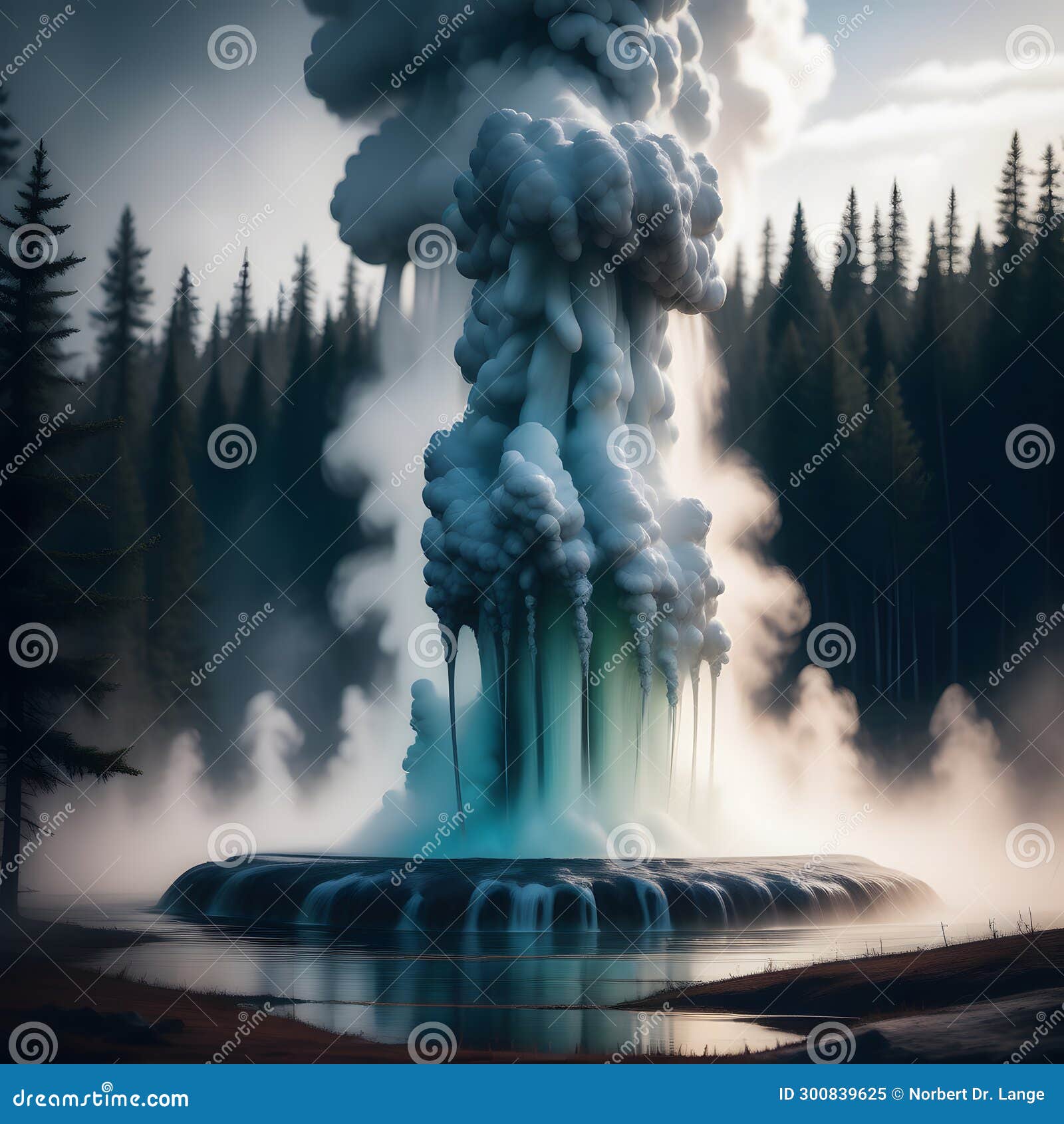 Geysers Explode, Ai-generatet Stock Illustration - Illustration of ...