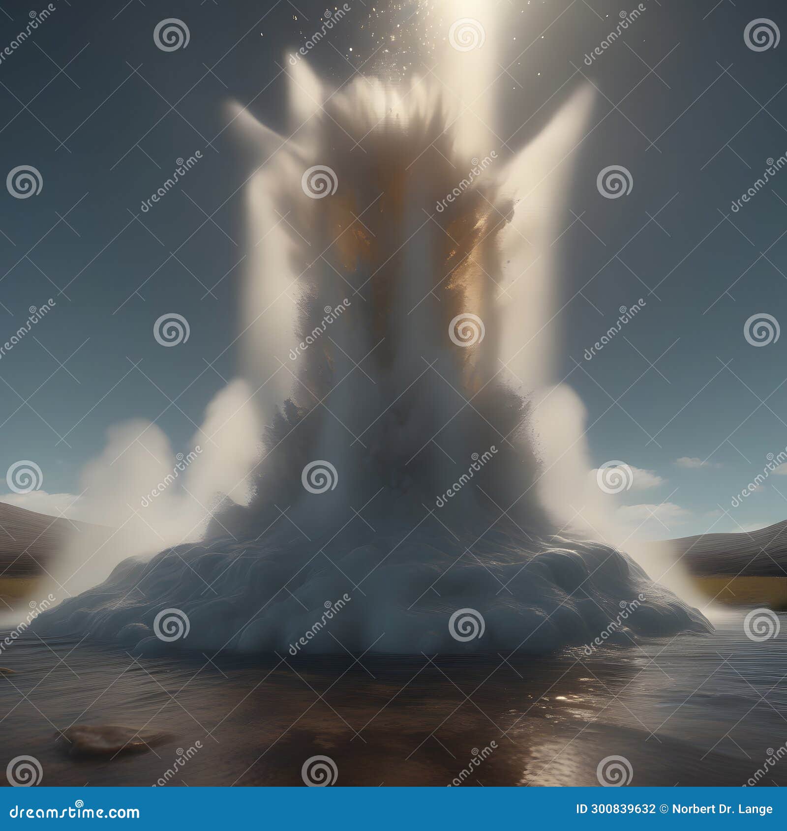 Geysers Explode, Ai-generatet Stock Illustration - Illustration of ...