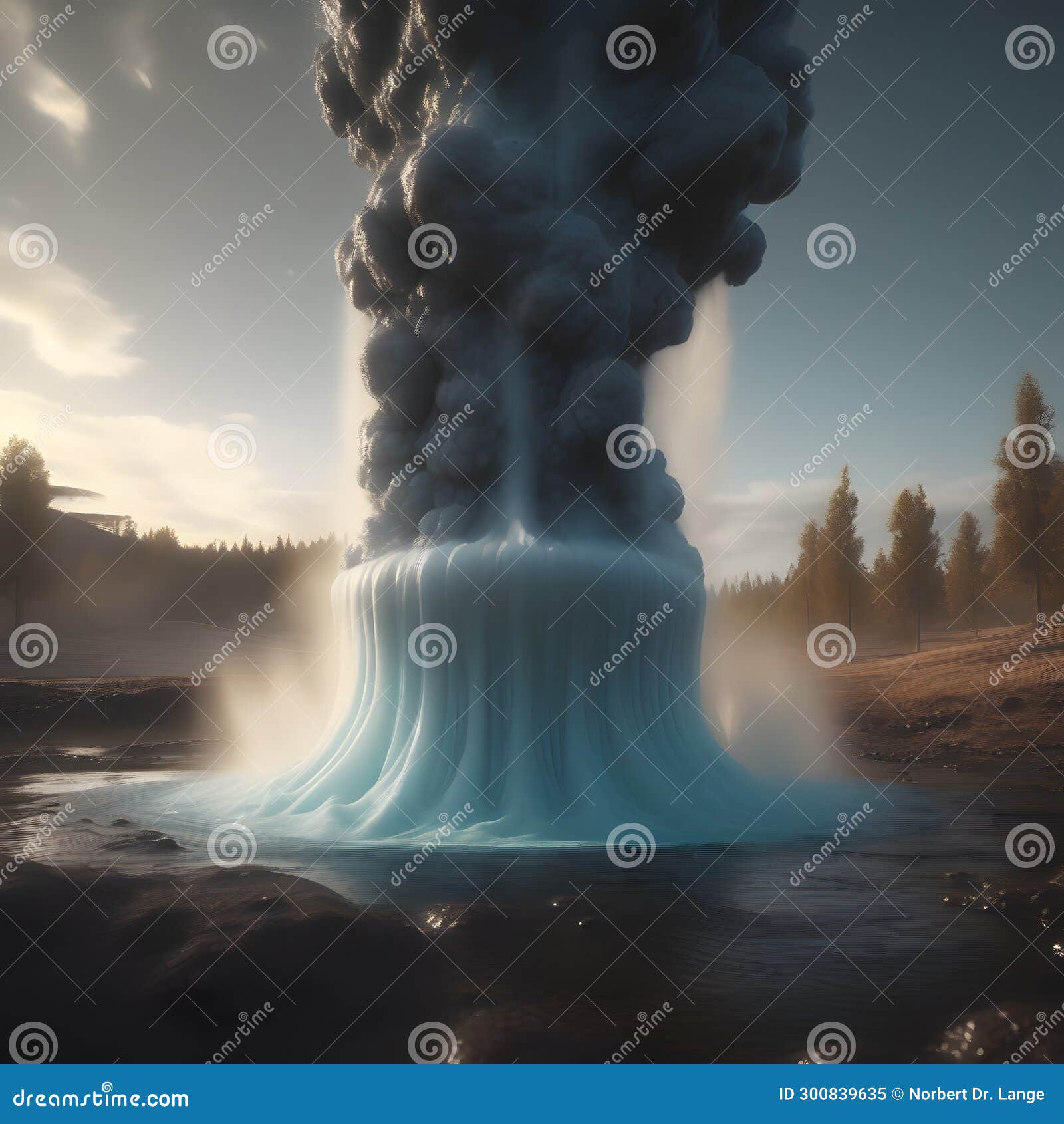 Geysers Explode, Ai-generatet Stock Illustration - Illustration of ...