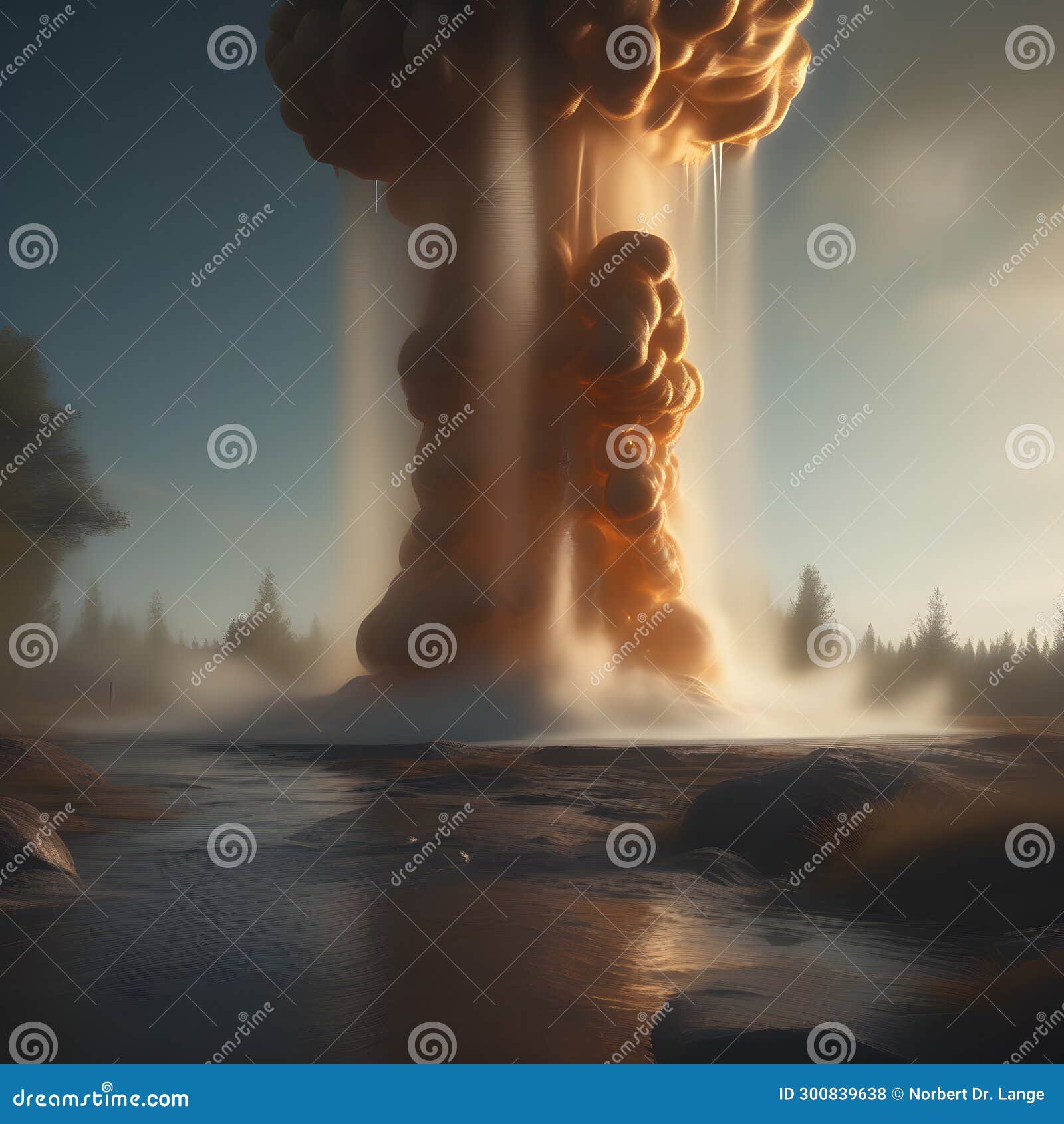 Geysers Explode, Ai-generatet Stock Illustration - Illustration of ...
