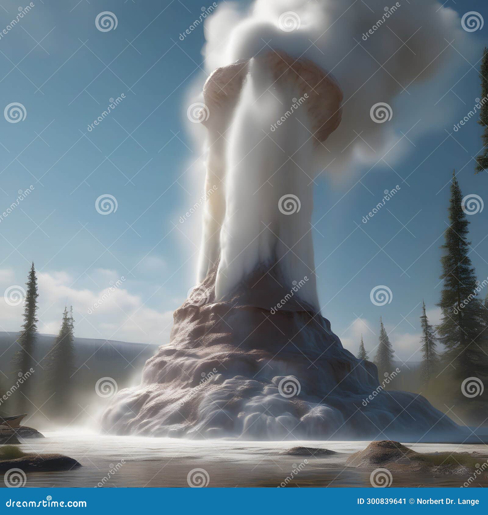 Geysers Explode, Ai-generatet Stock Illustration - Illustration of ...