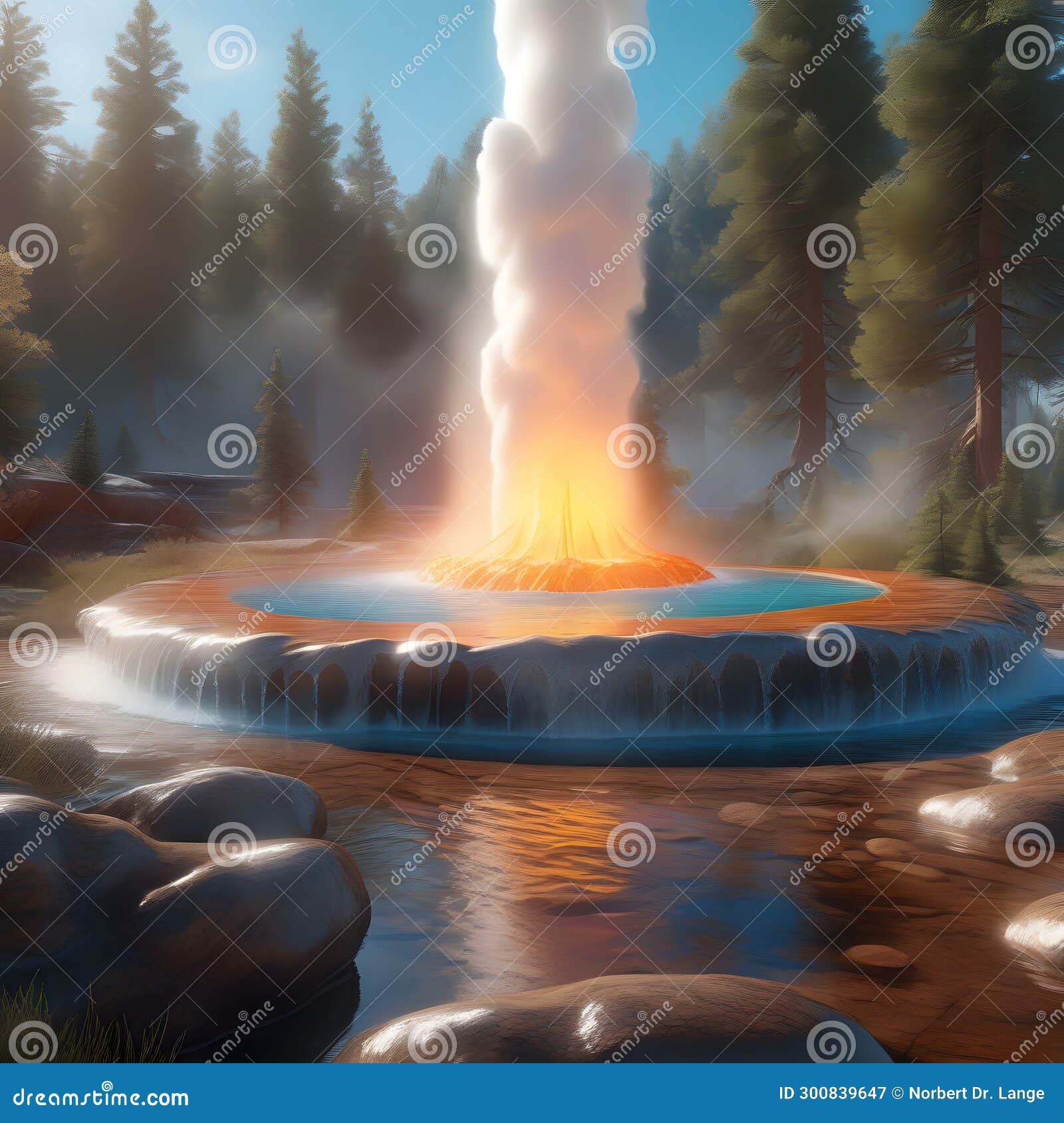 Geysers Explode, Ai-generatet Royalty-Free Stock Photography ...