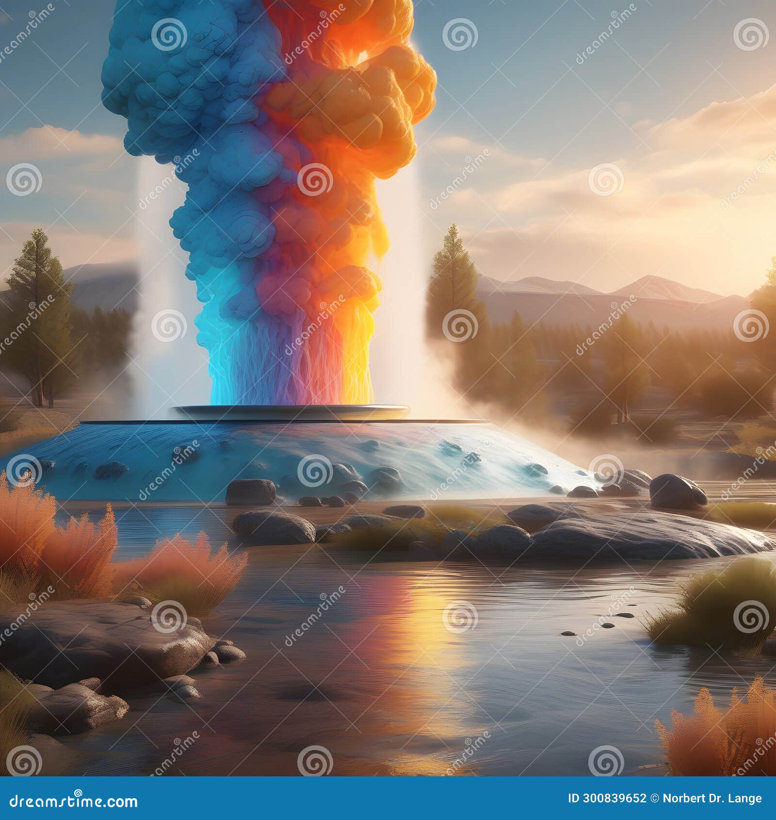 Geysers Explode, Ai-generatet Stock Photo - Image of water, powerful ...