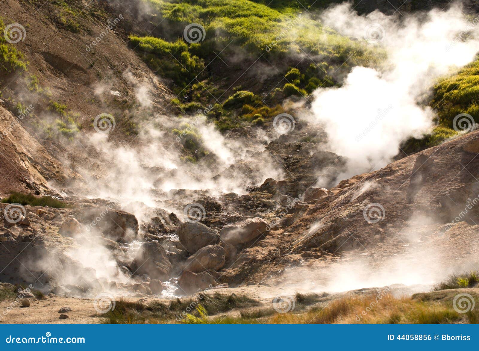 Geysers on a volcano stock photo. Image of rock, majestic - 44058856