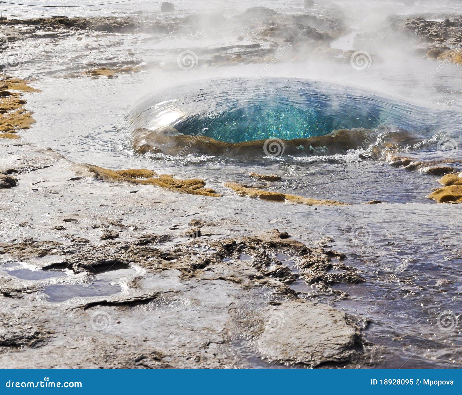 The Geysir, Iceland, Strokkur Stock Image - Image of landmark, geyser ...