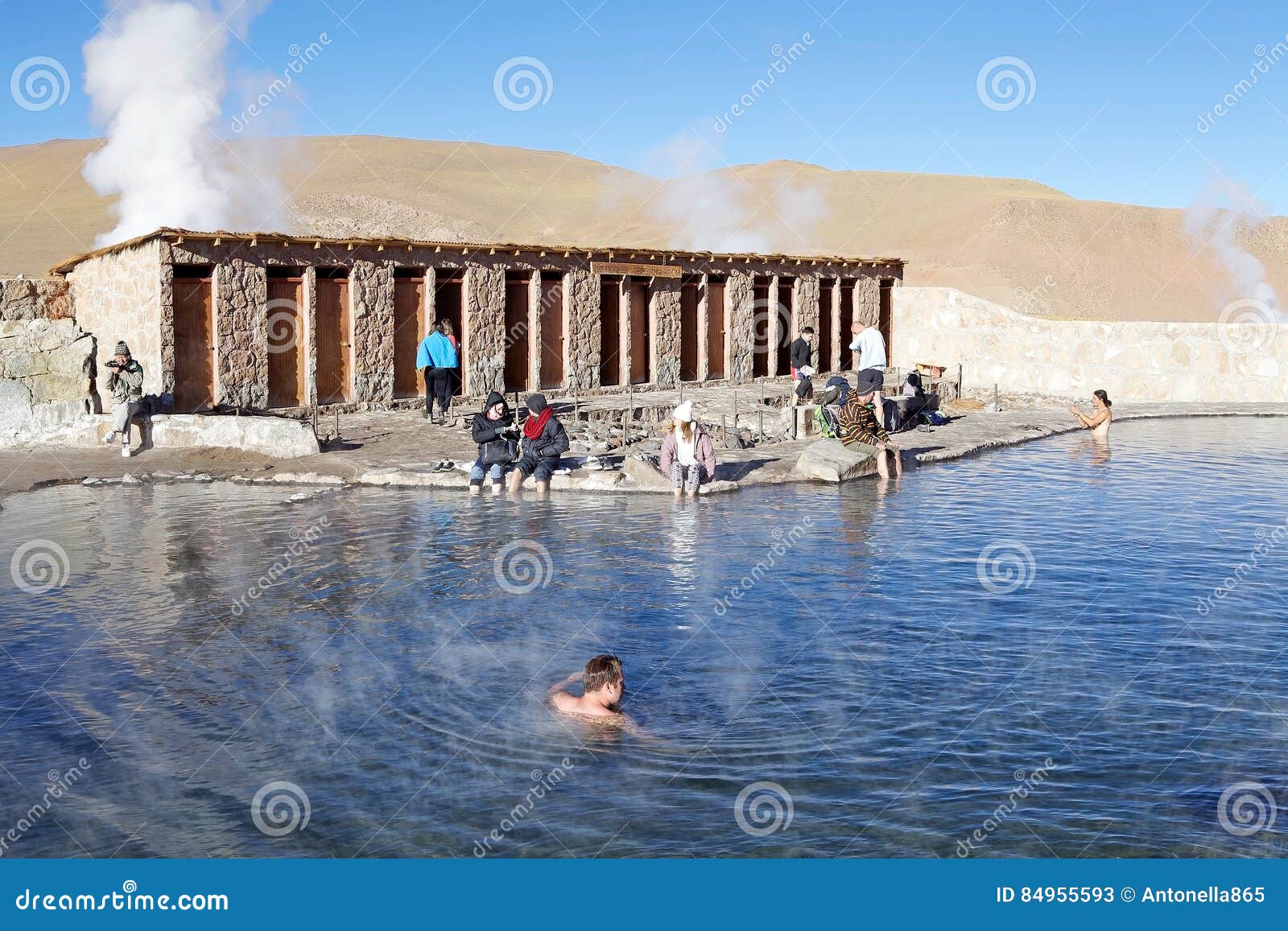 Geysire EL Tatio, Chile redaktionelles stockfoto. Bild von reise - 84955593