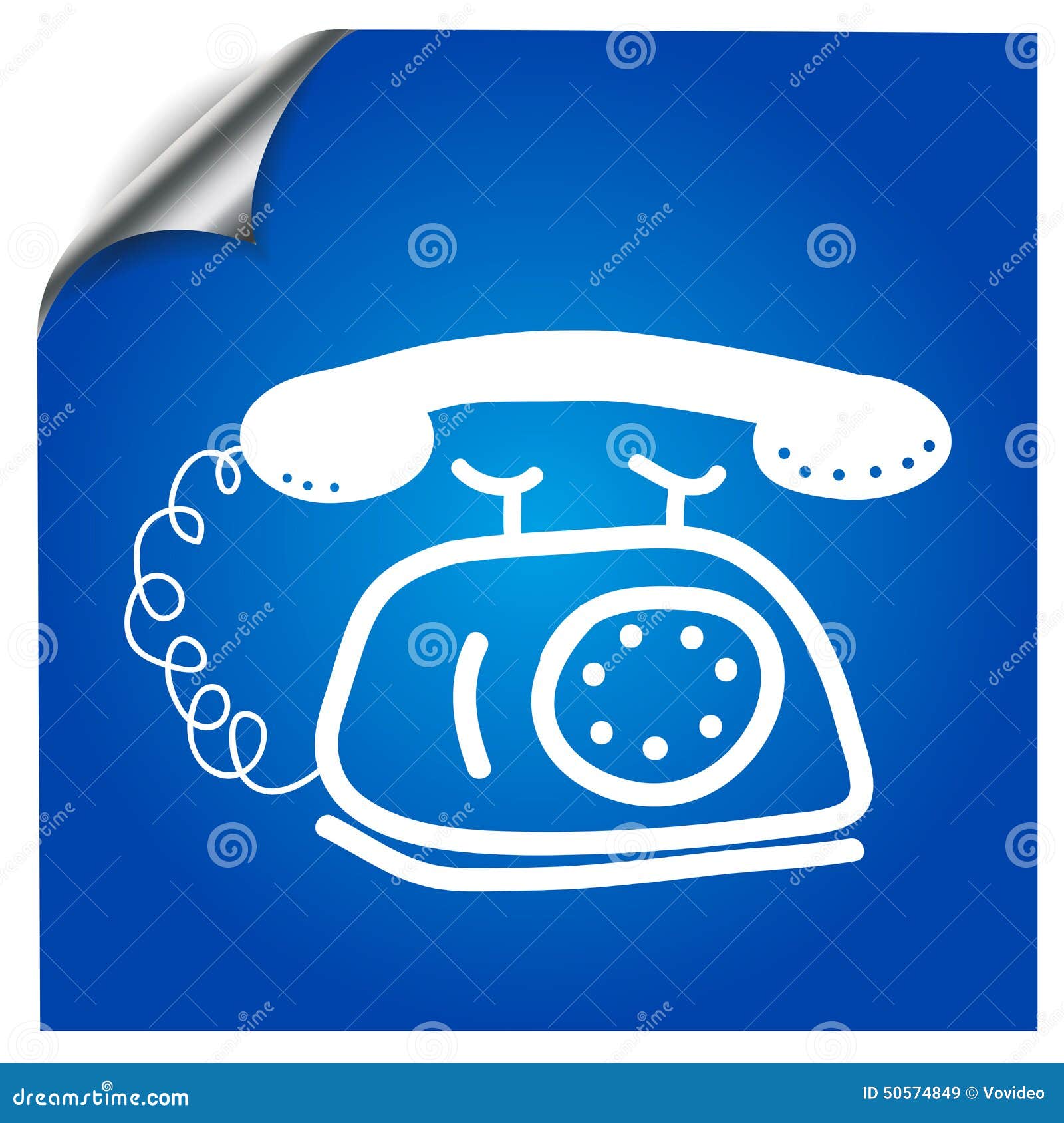 Gezeichnete Markierung Der Ikone Altes Telefon Vektor Abbildung ...