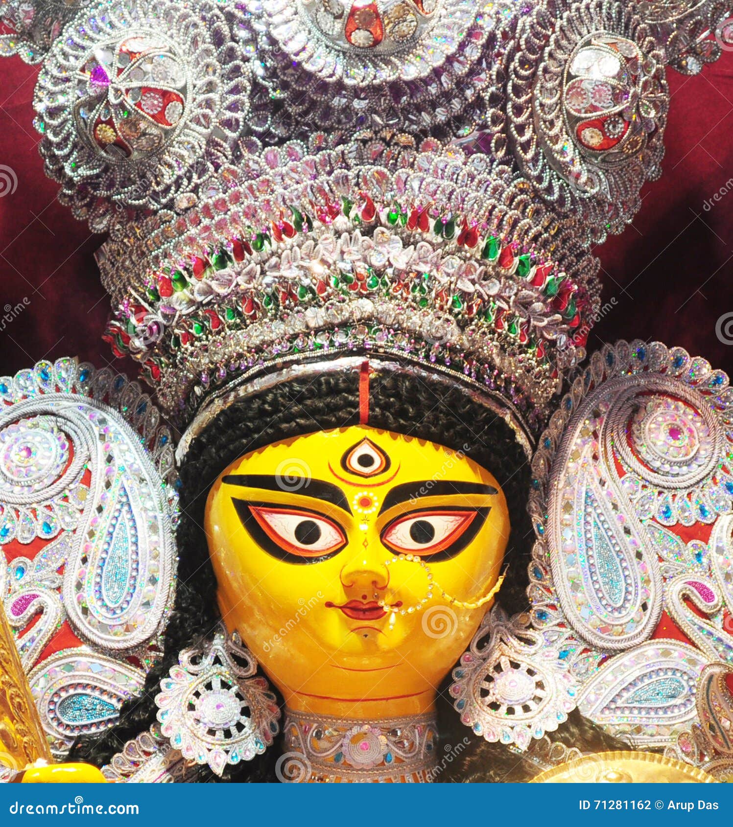 Gezicht Van Durga-Idool Creatief Art. Stock Foto - Image of ...