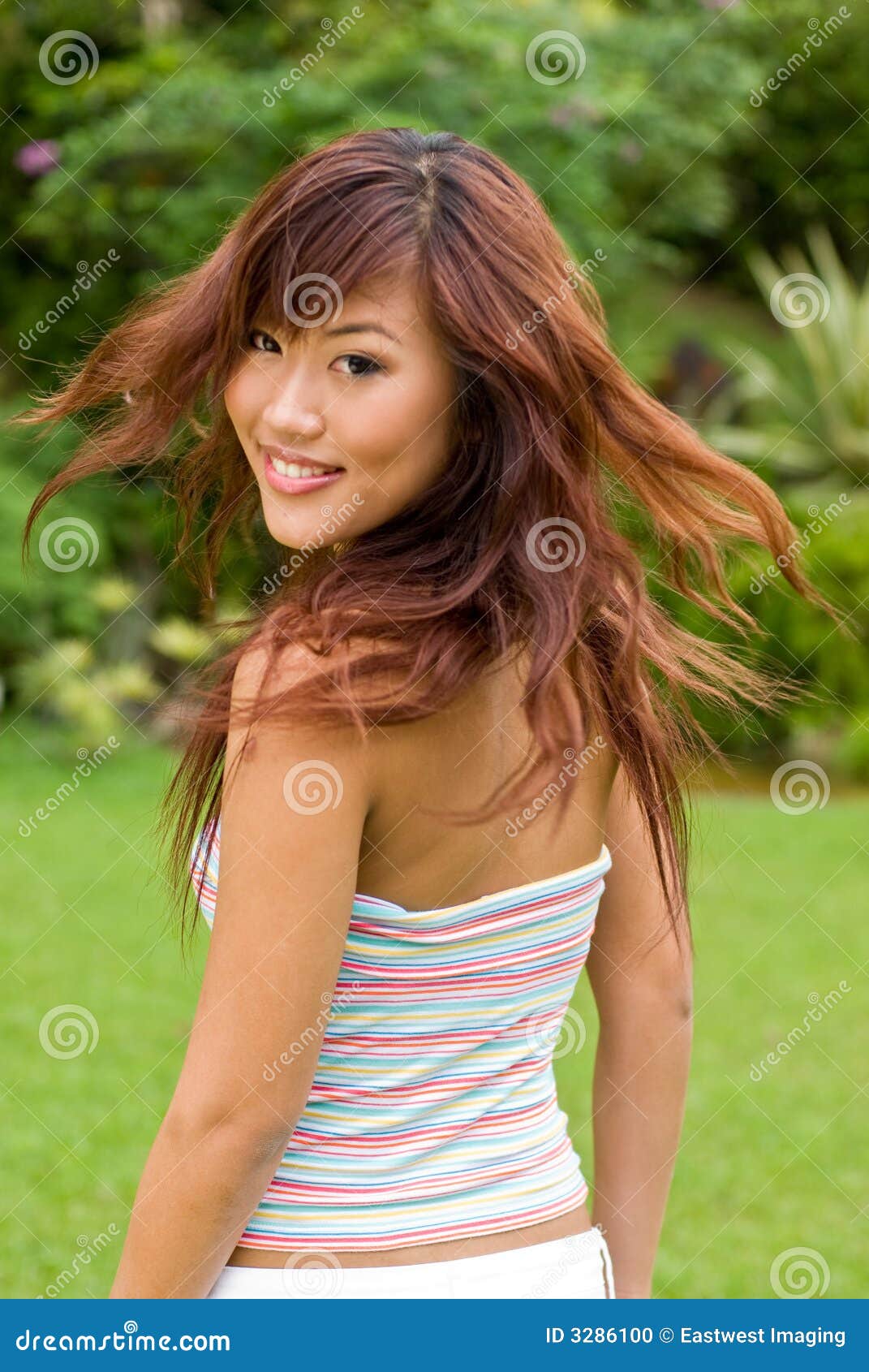 Gezond Aziatisch Haar stock foto. Image of gelukkig, haar - 3286100